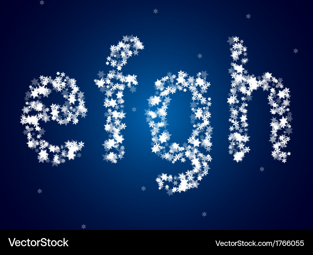 Snow letters over background Royalty Free Vector Image