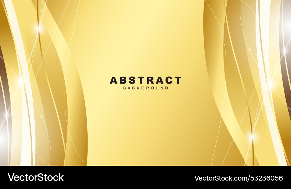 Golden Wavy Abstract Background Royalty Free Vector Image