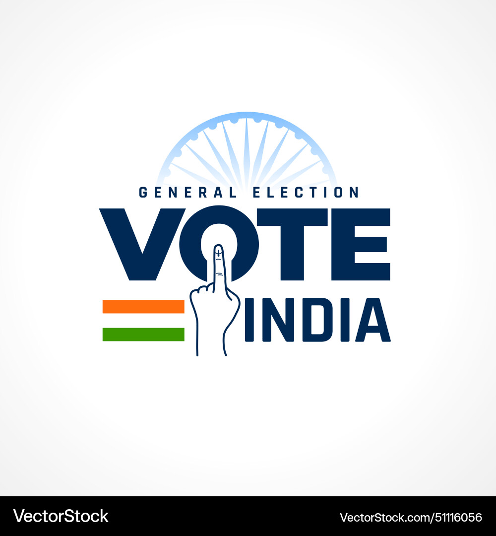 Indian general election background with voters Vector Image