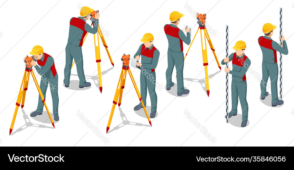Isometric Surveying Equipment – Royalty-Free Vector | VectorStock