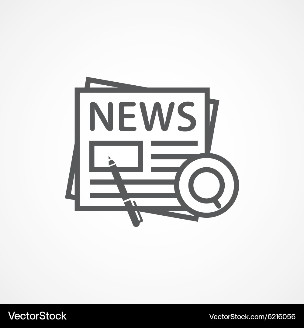 News Icon - Modern Style Royalty Free Vector Image