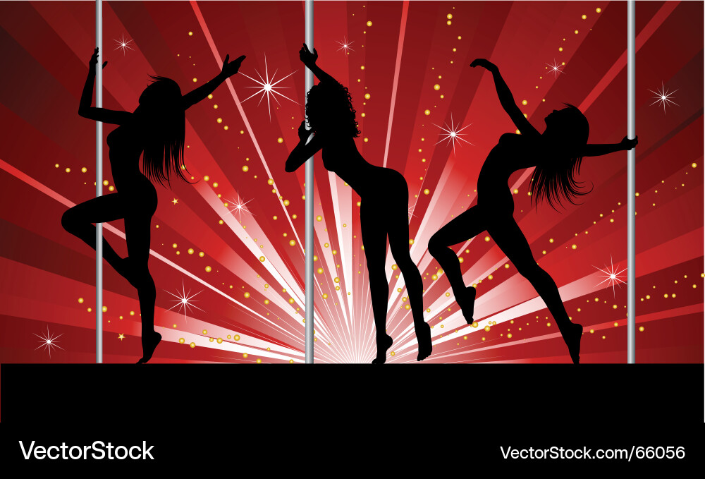 Pole dancers Royalty Free Vector Image - VectorStock