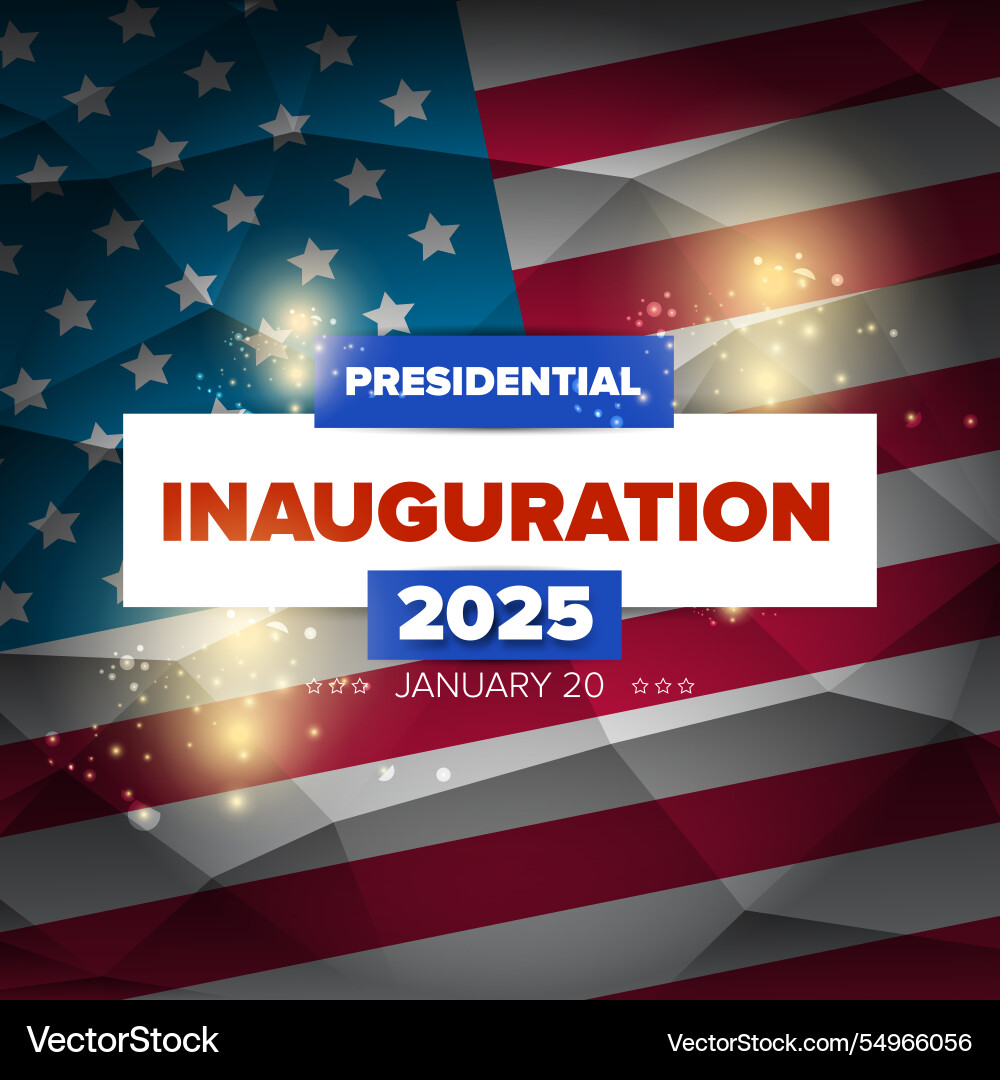 Presidential inauguration 2025 usa 20 january Vector Image