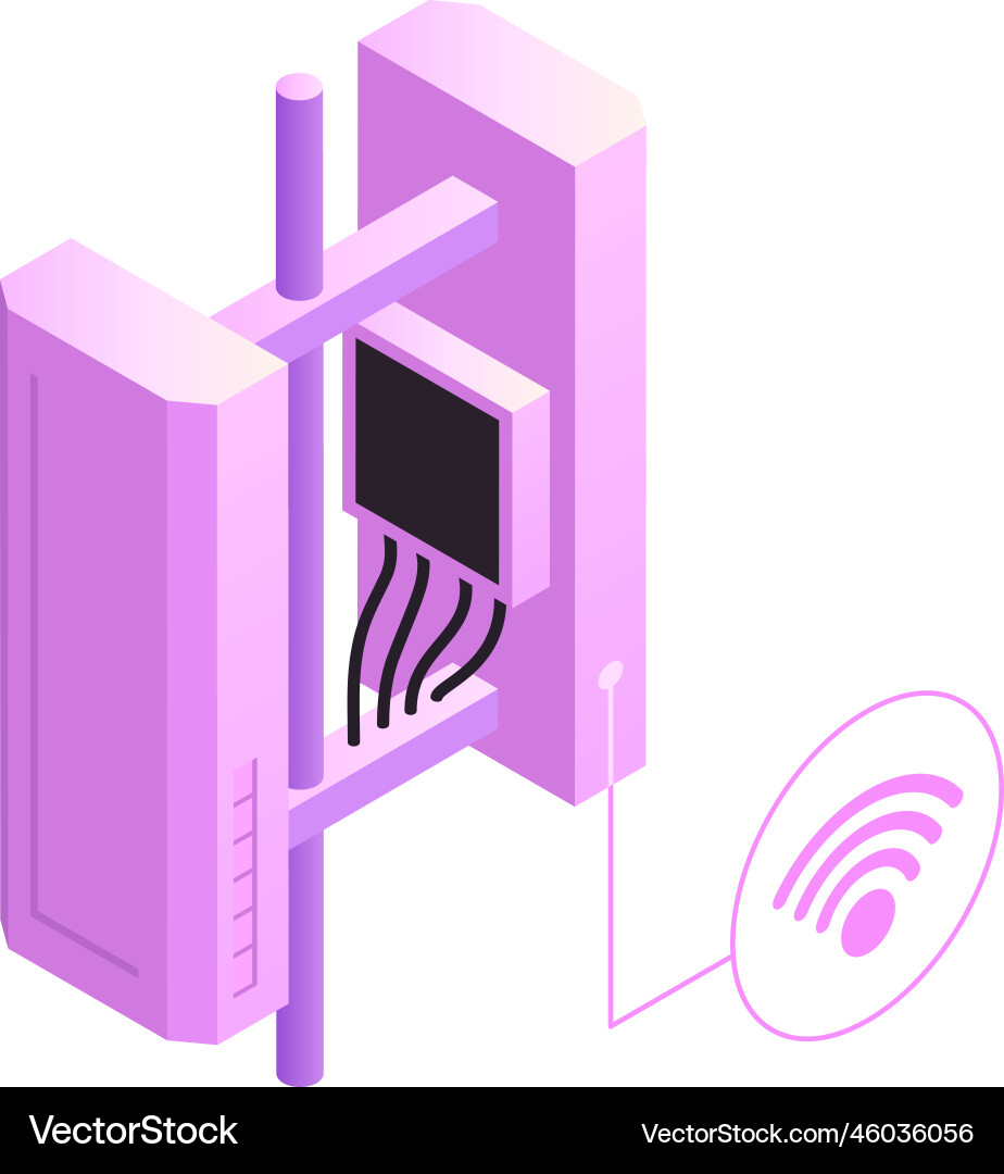 Public wireless antenna composition Royalty Free Vector