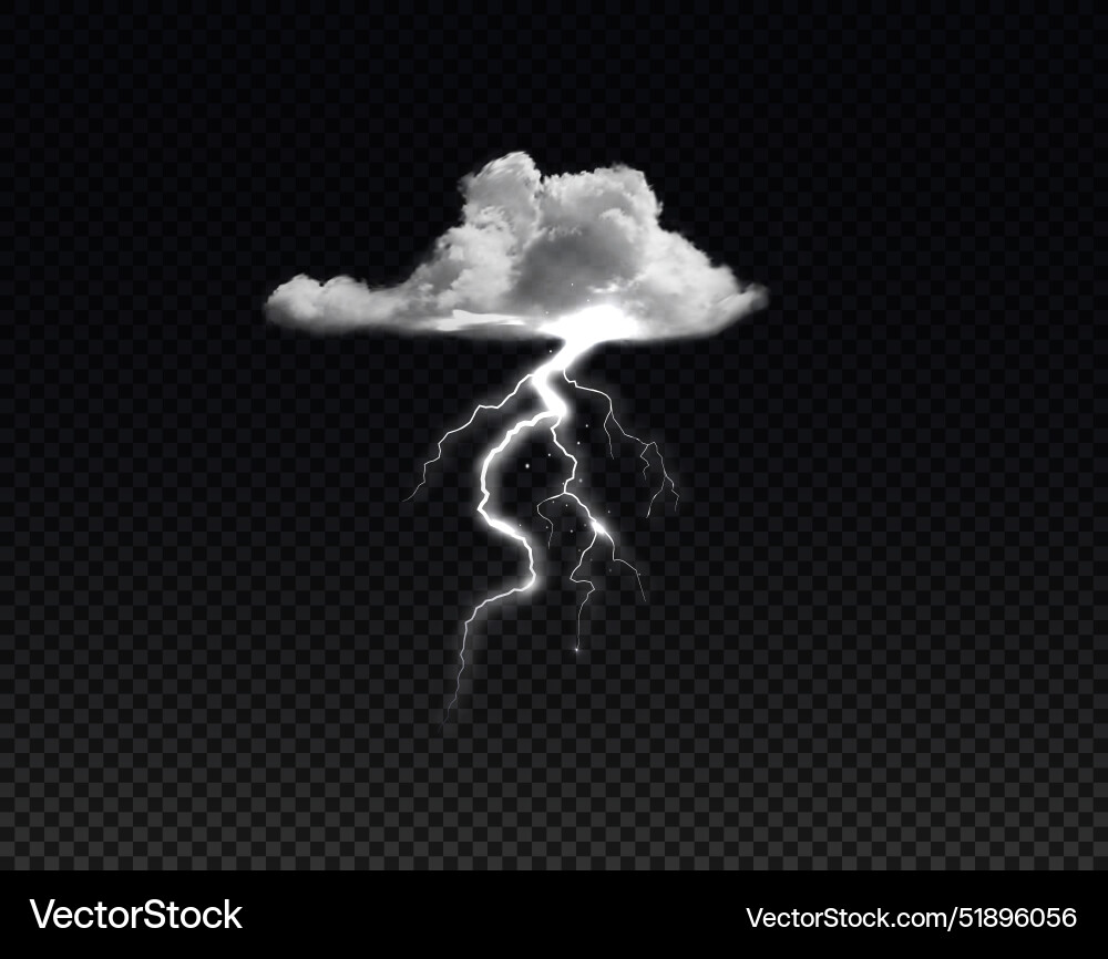 With a thundercloud Royalty Free Vector Image - VectorStock