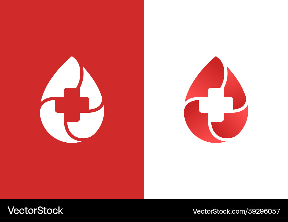 Blood donation logo design Royalty Free Vector Image