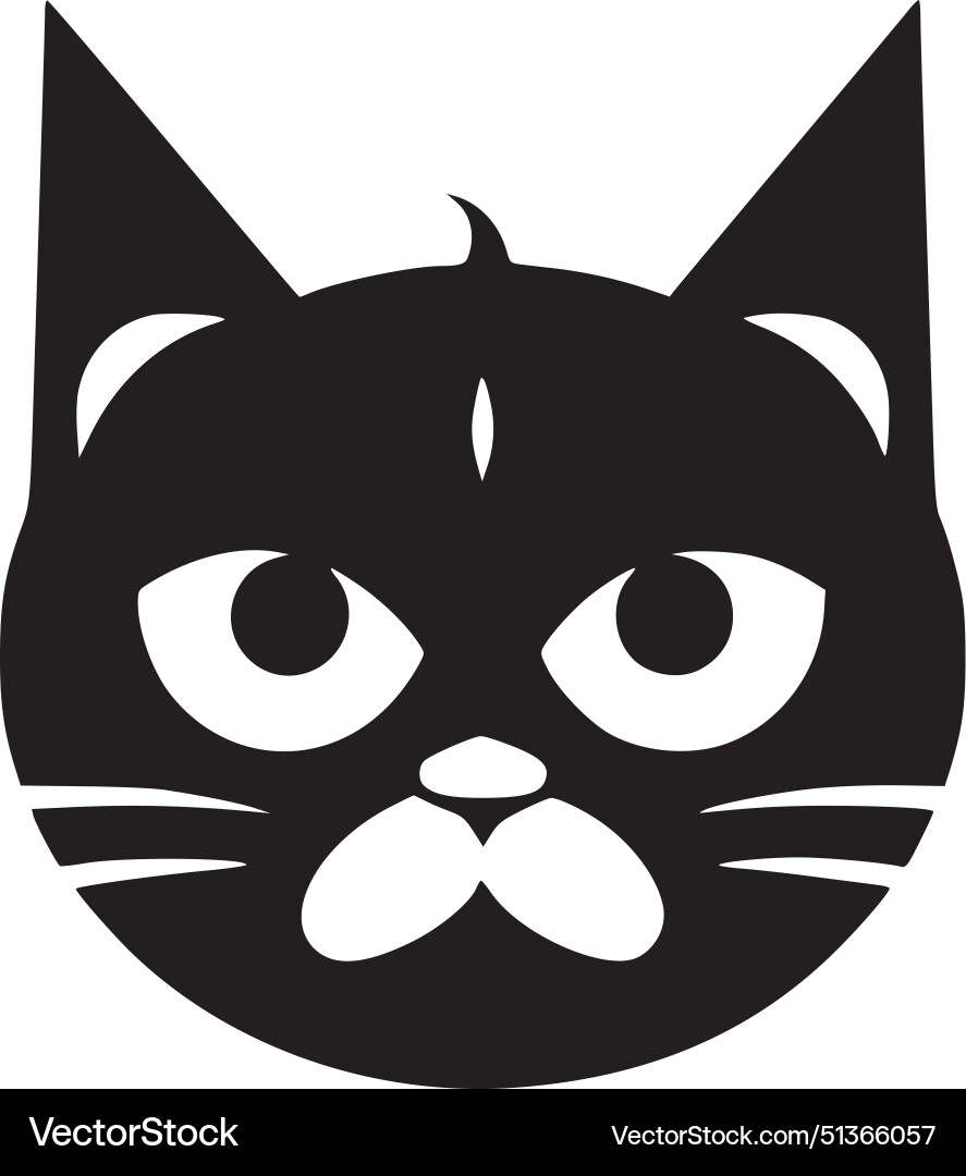 Cat - black and white isolated icon Royalty Free Vector