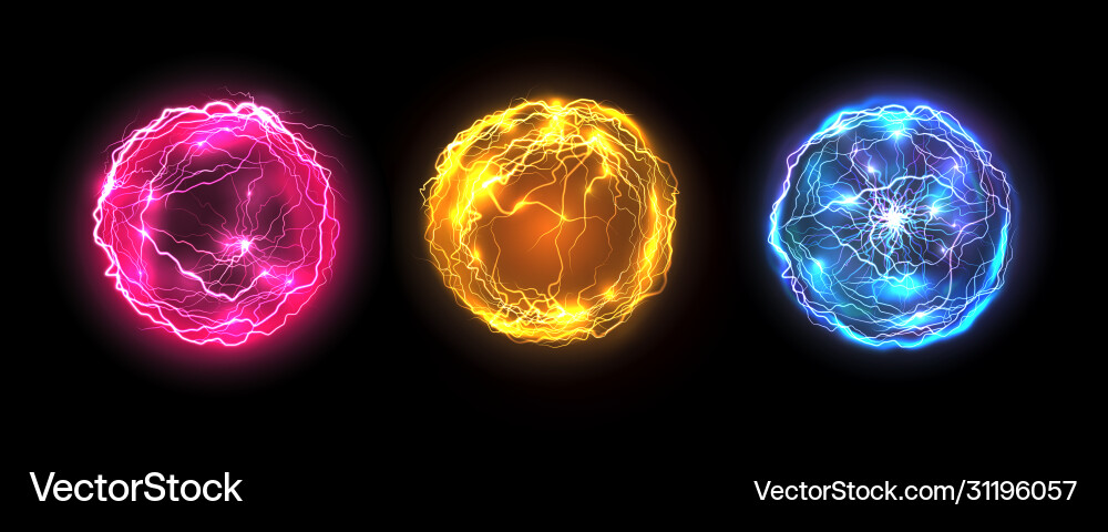 Energy Balls & Plasma Burst Royalty Free Vector Image