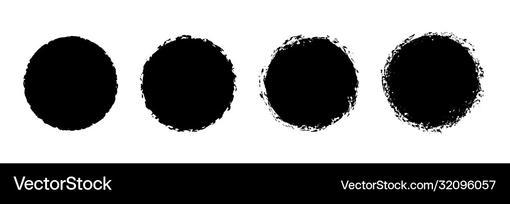Grunge circle stamp round badge distress Vector Image