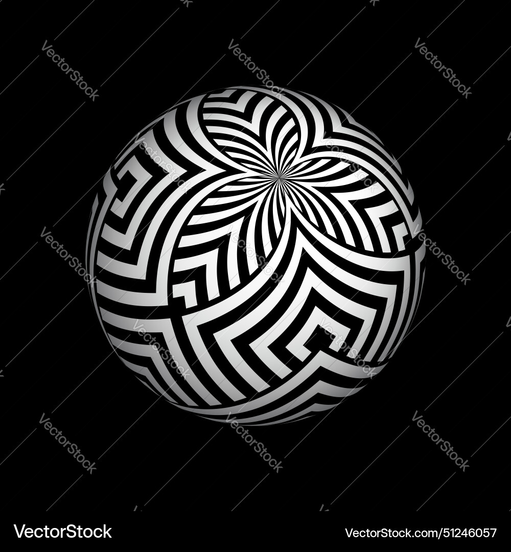 Pattern on ball Royalty Free Vector Image - VectorStock