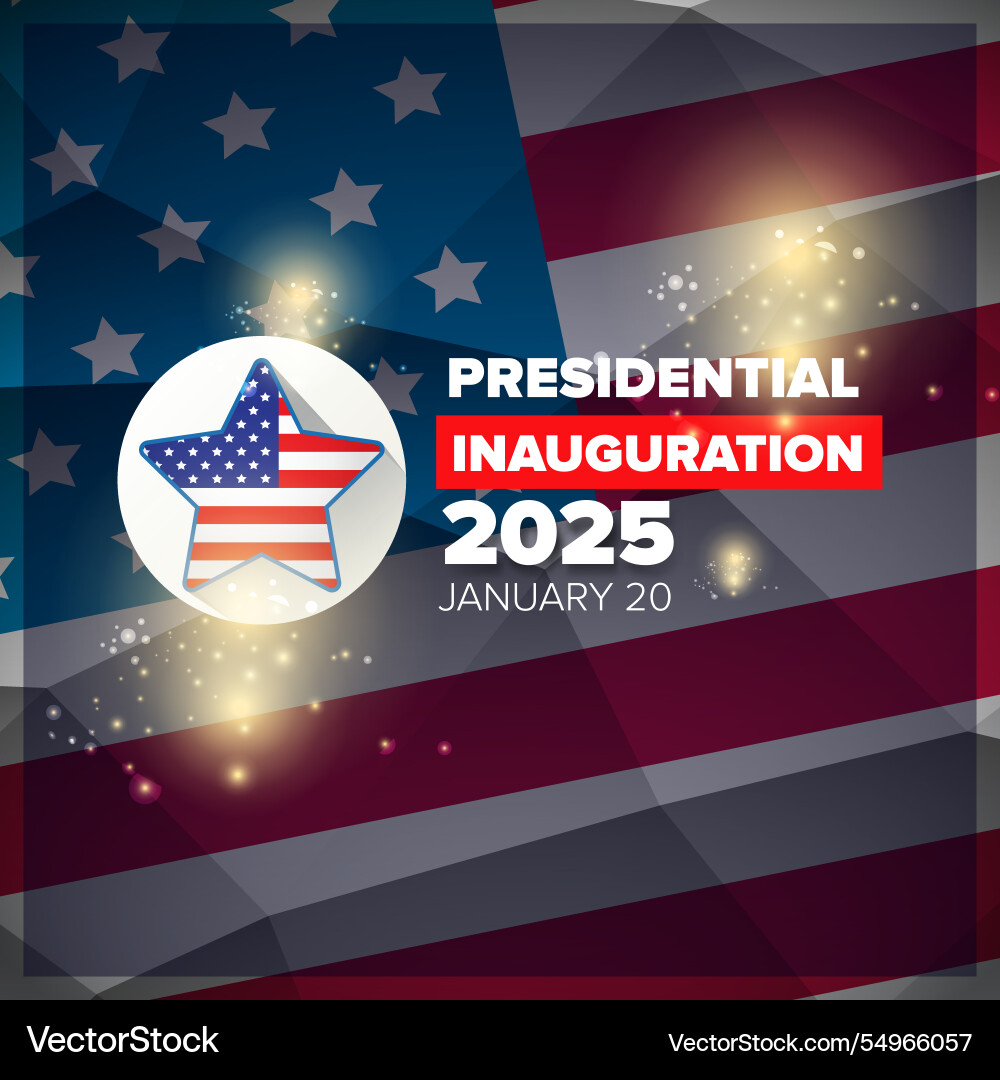 Presidential inauguration 2025 usa 20 january Vector Image