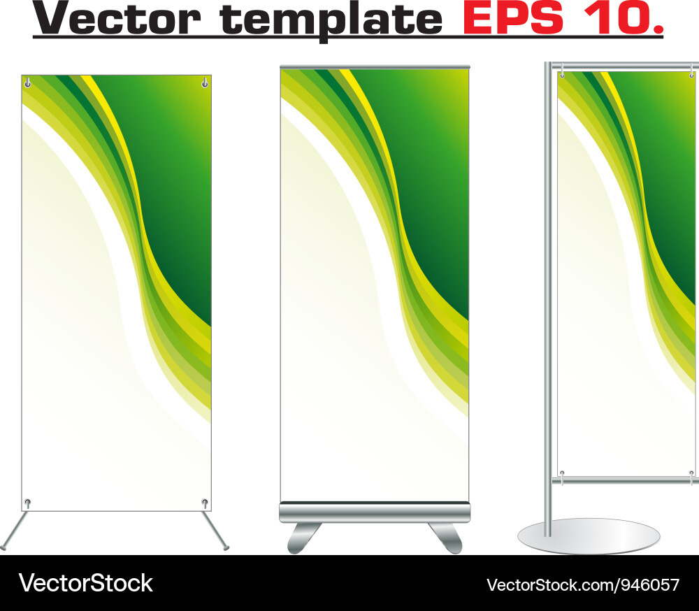 Set of banner stand display Royalty Free Vector Image