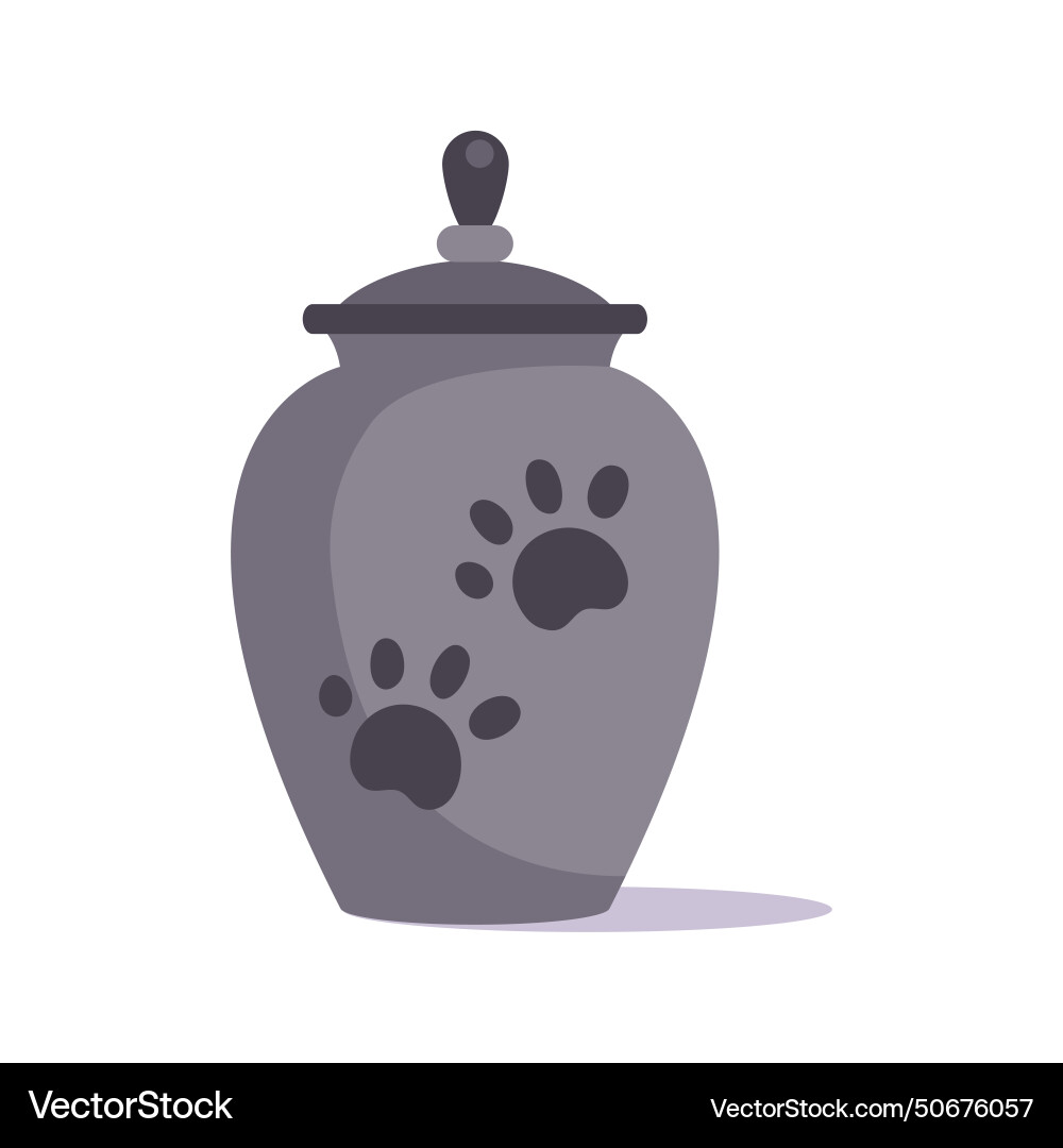 Urn with the ashes cartoon Royalty Free Vector Image