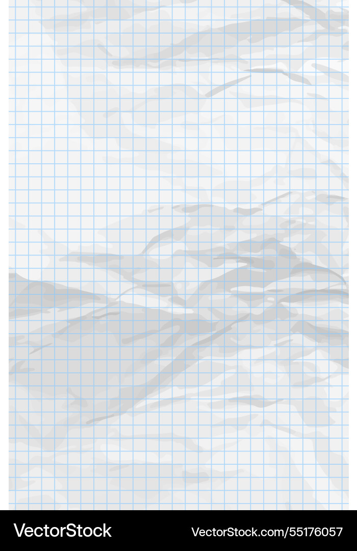 White clean crumpled checkered paper – Royalty-Free Vector | VectorStock