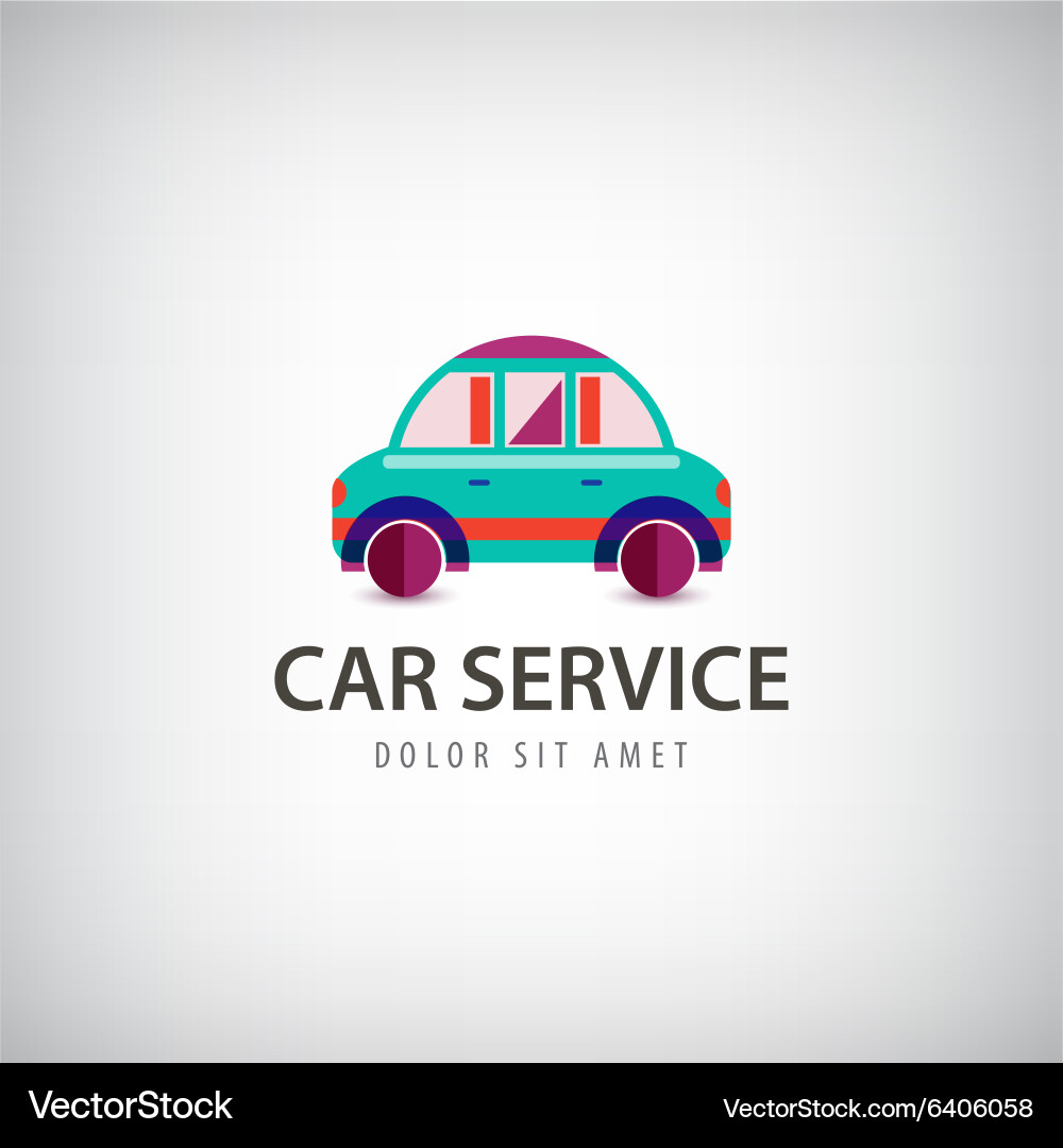 Car service logo icon isolated identity Royalty Free Vector