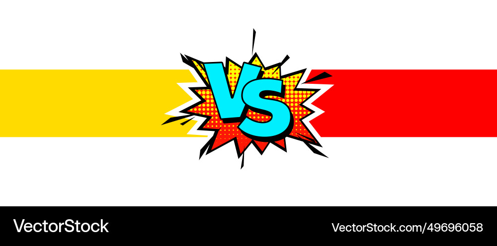 Cartoon comic background vs fight versus comics Vector Image