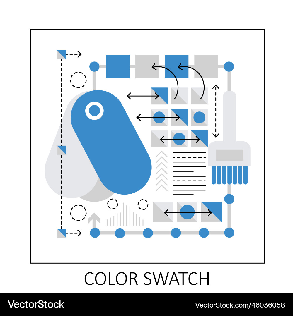 Color swatch panel Royalty Free Vector Image - VectorStock
