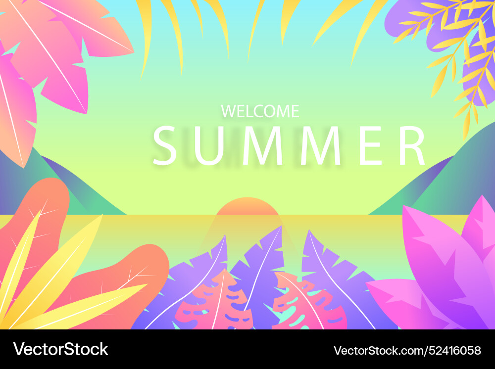 Colorful summer background Royalty Free Vector Image