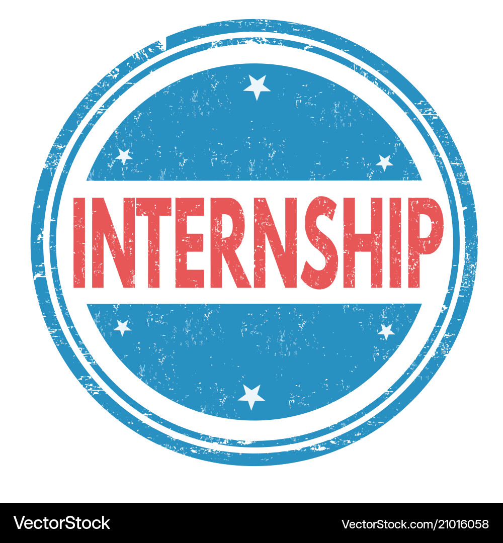 Internship grunge rubber stamp Royalty Free Vector Image