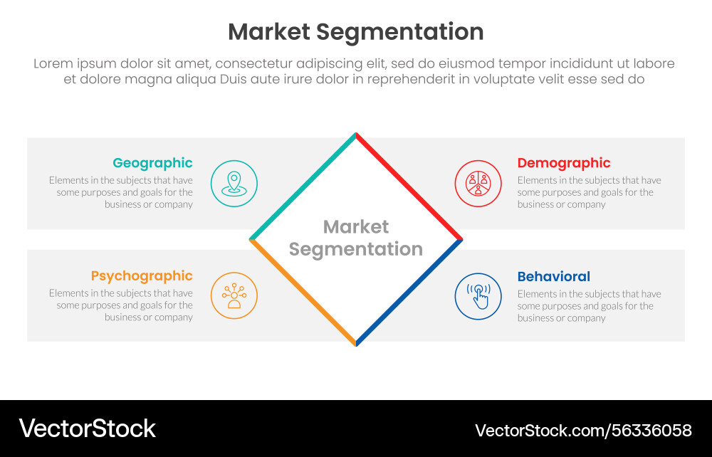 Market Segmentation Framework Analysis Royalty Free Vector
