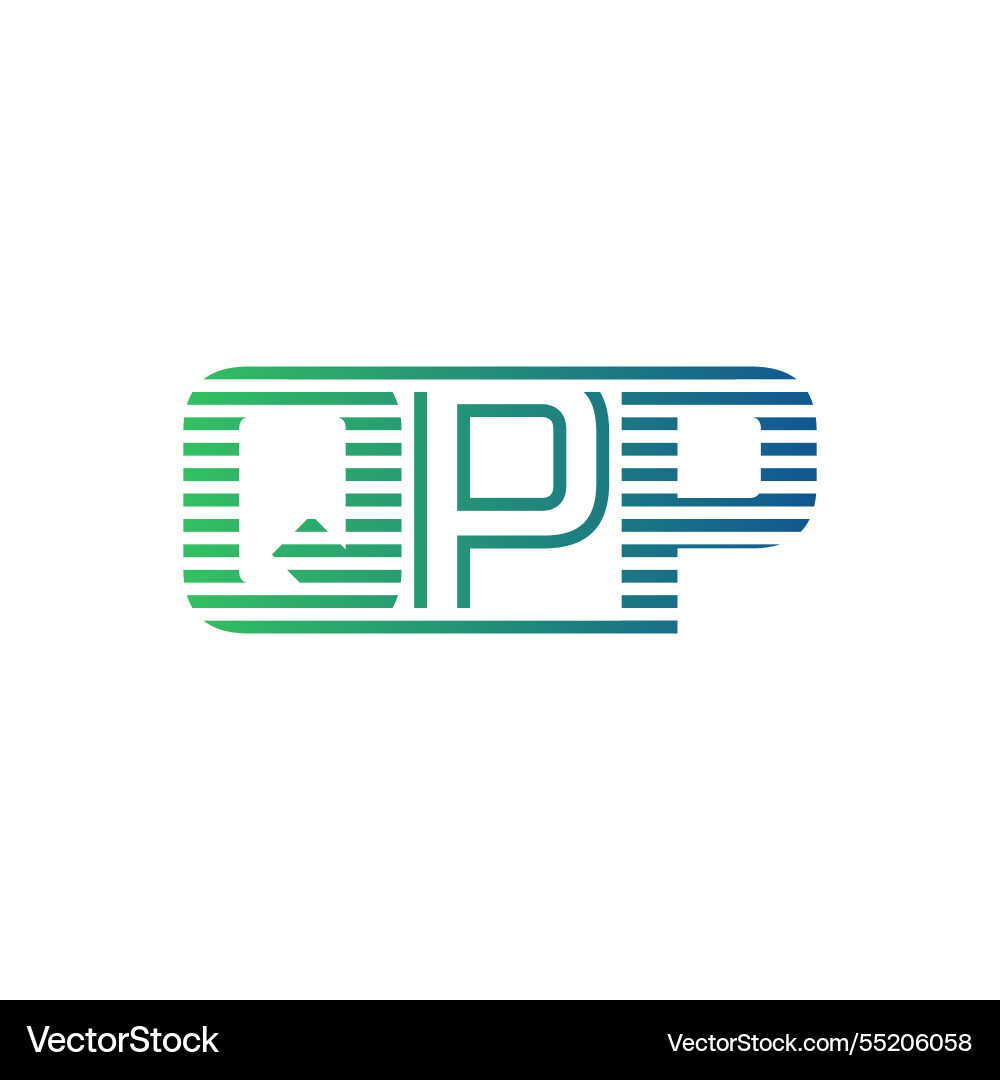 Modern qpp logo design letter qpp minimalist Vector Image