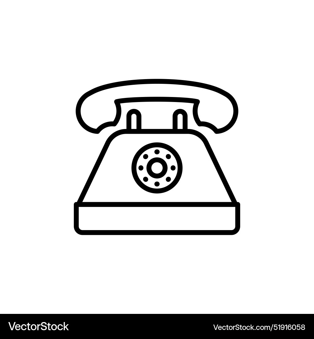 Old phone icon set retro communication Royalty Free Vector
