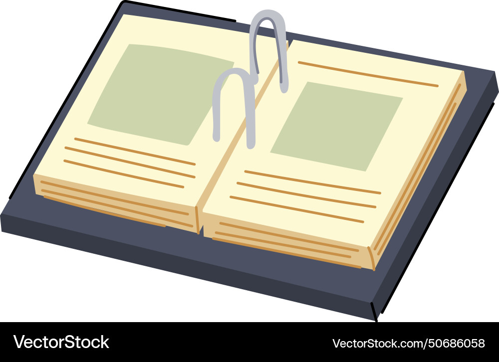 Planner office calendar cartoon Royalty Free Vector Image