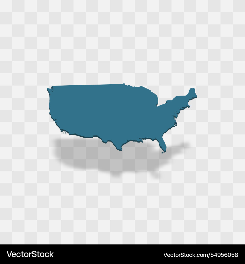 United states of america map silhouette Royalty Free Vector