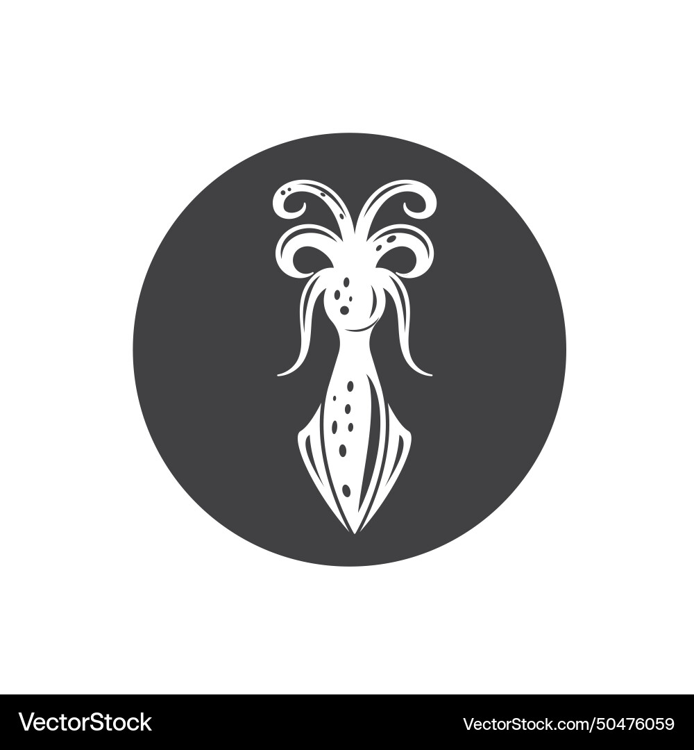 Black sea cuttlefish icon element design template Vector Image