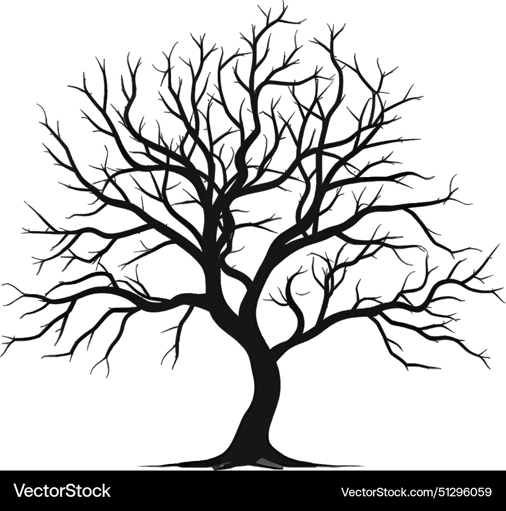 Black Tree Silhouette Royalty Free Vector Image