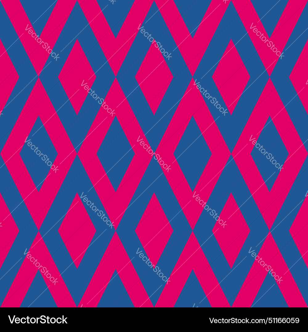 Blue and red diamond shapes seamless pattern Vector Image