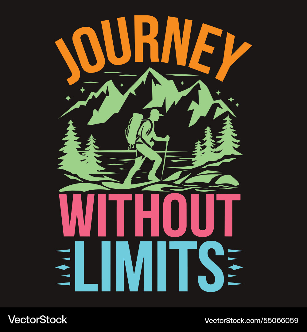Journey without limits van life Royalty Free Vector Image