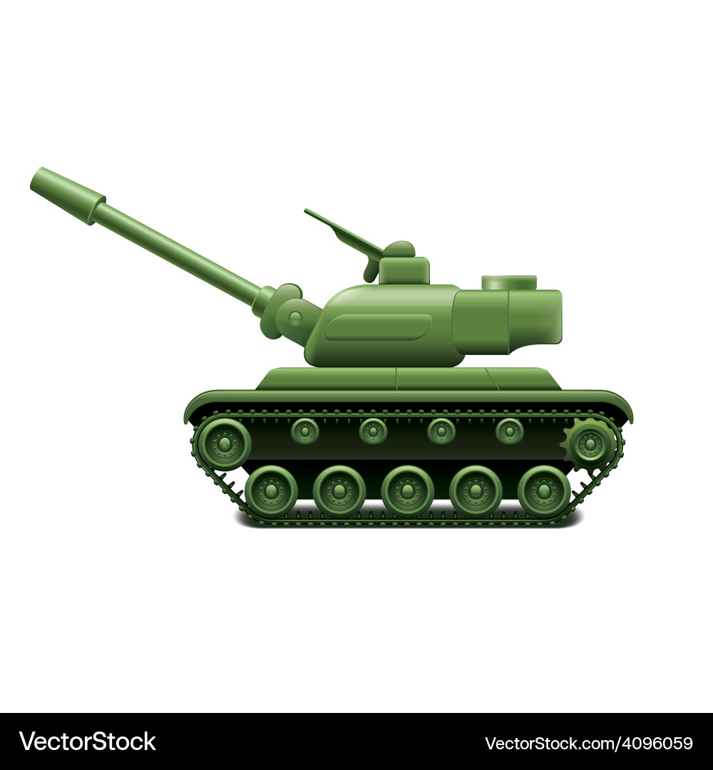 Military tank isolated Royalty Free Vector Image