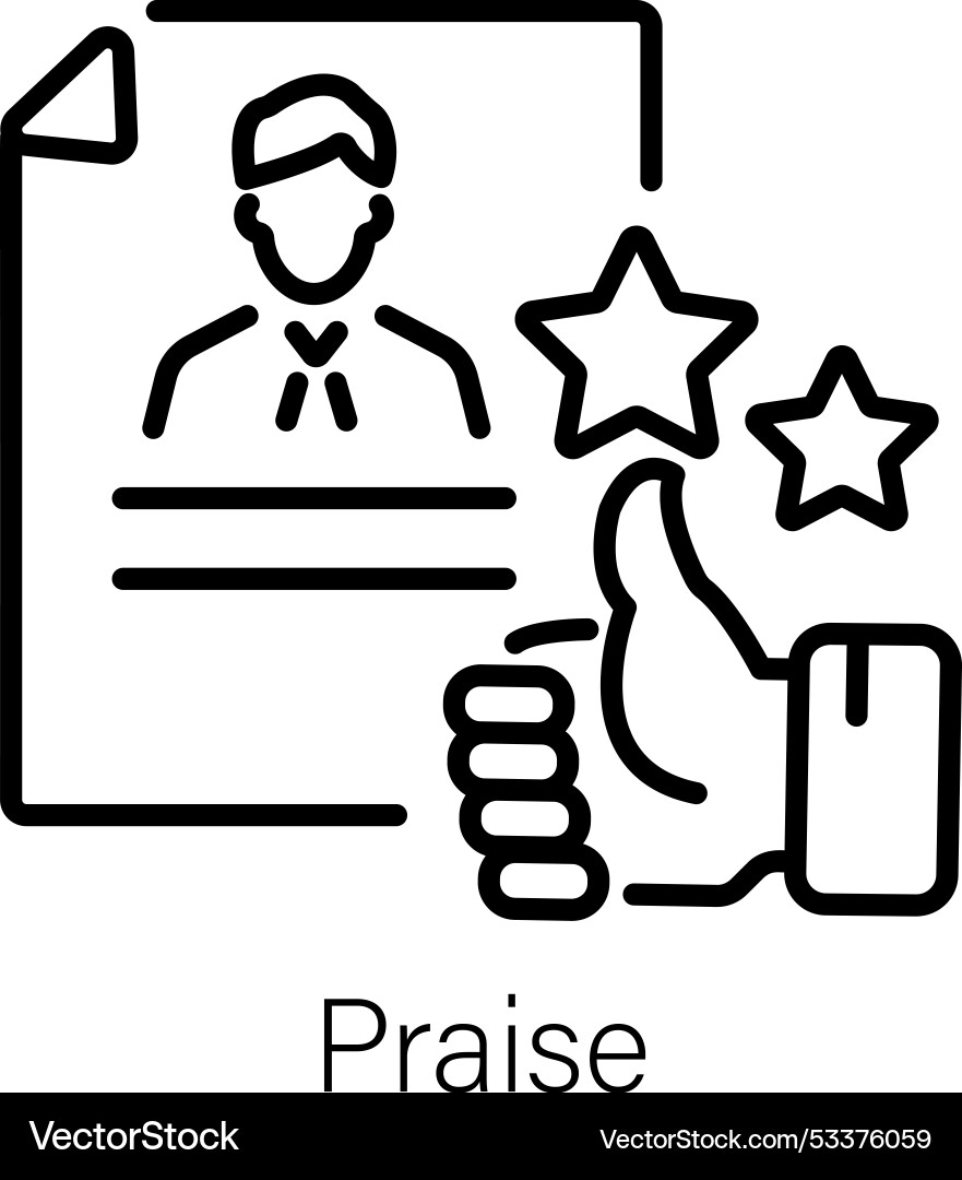 Praise Royalty Free Vector Image - VectorStock