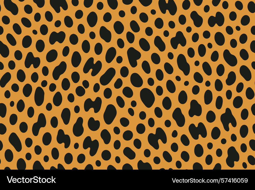 Seamless serval fur pattern with black spots Vector Image