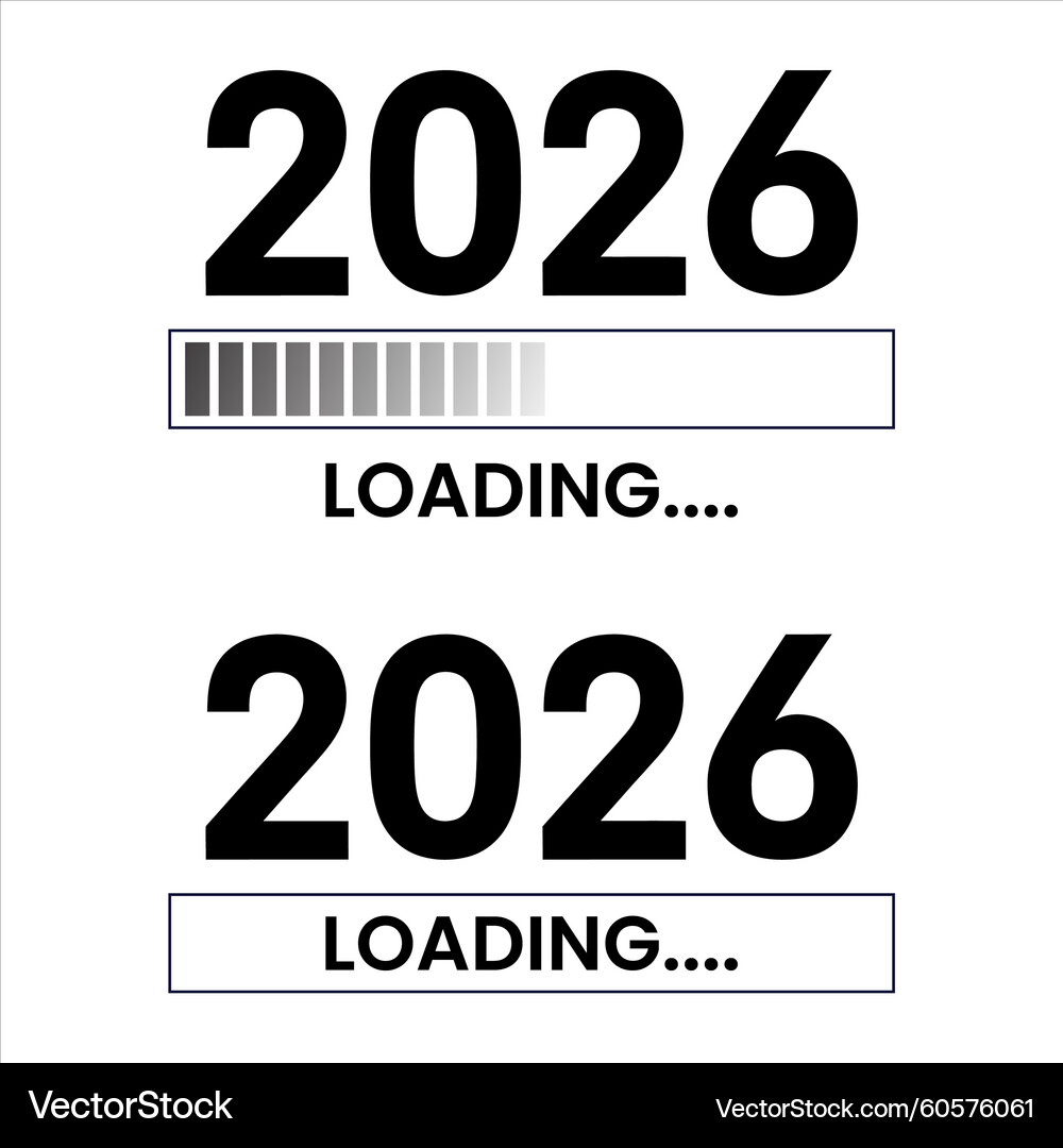 2026 Progress Countdown – Royalty-Free Vector | VectorStock
