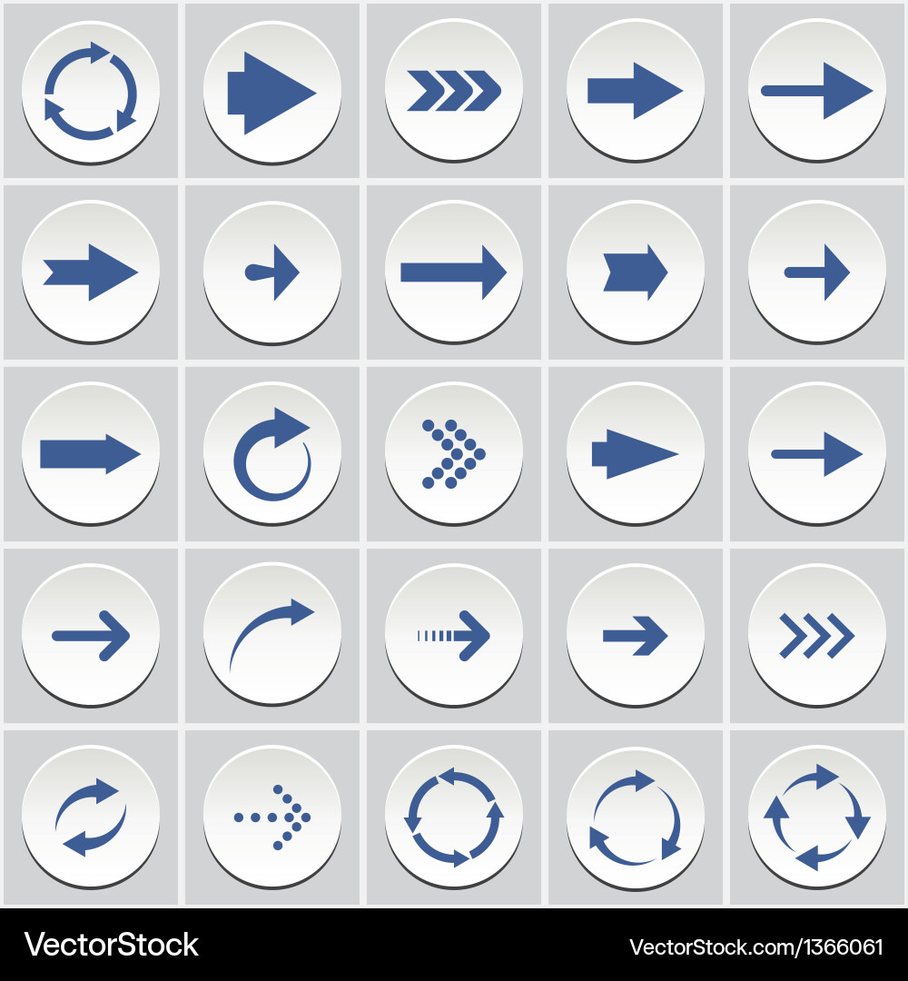 Arrow buttons Royalty Free Vector Image - VectorStock