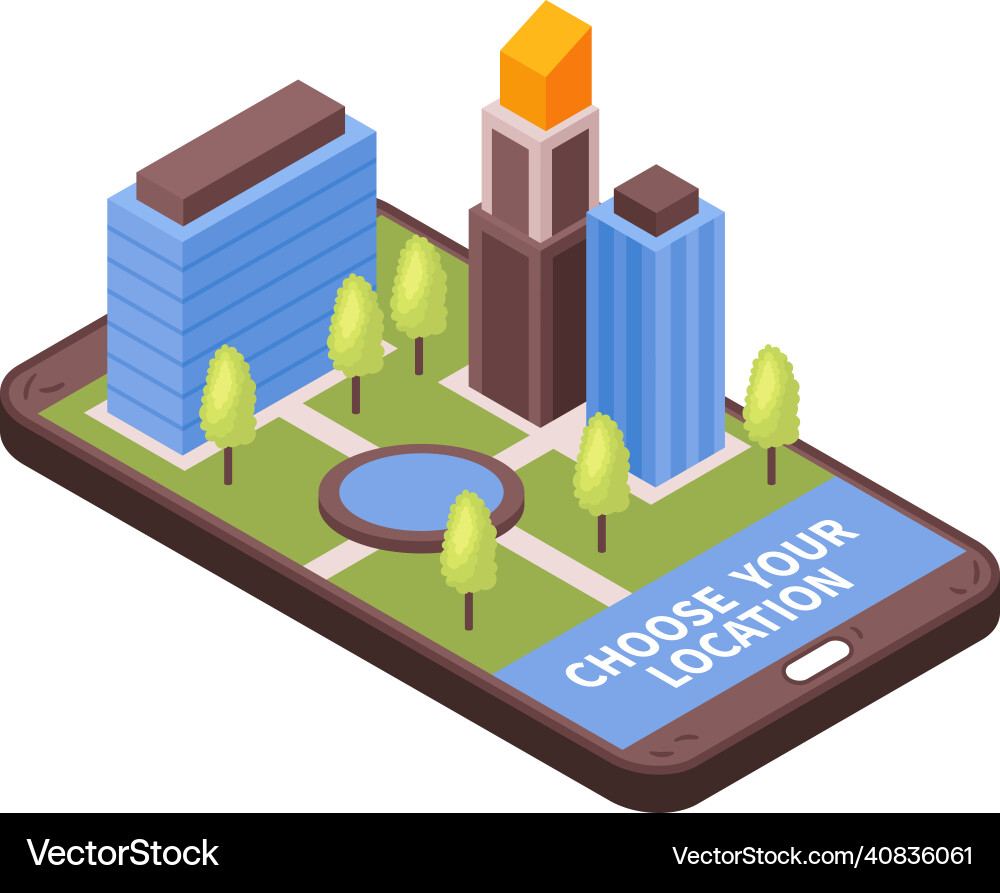 Choose your location composition Royalty Free Vector Image