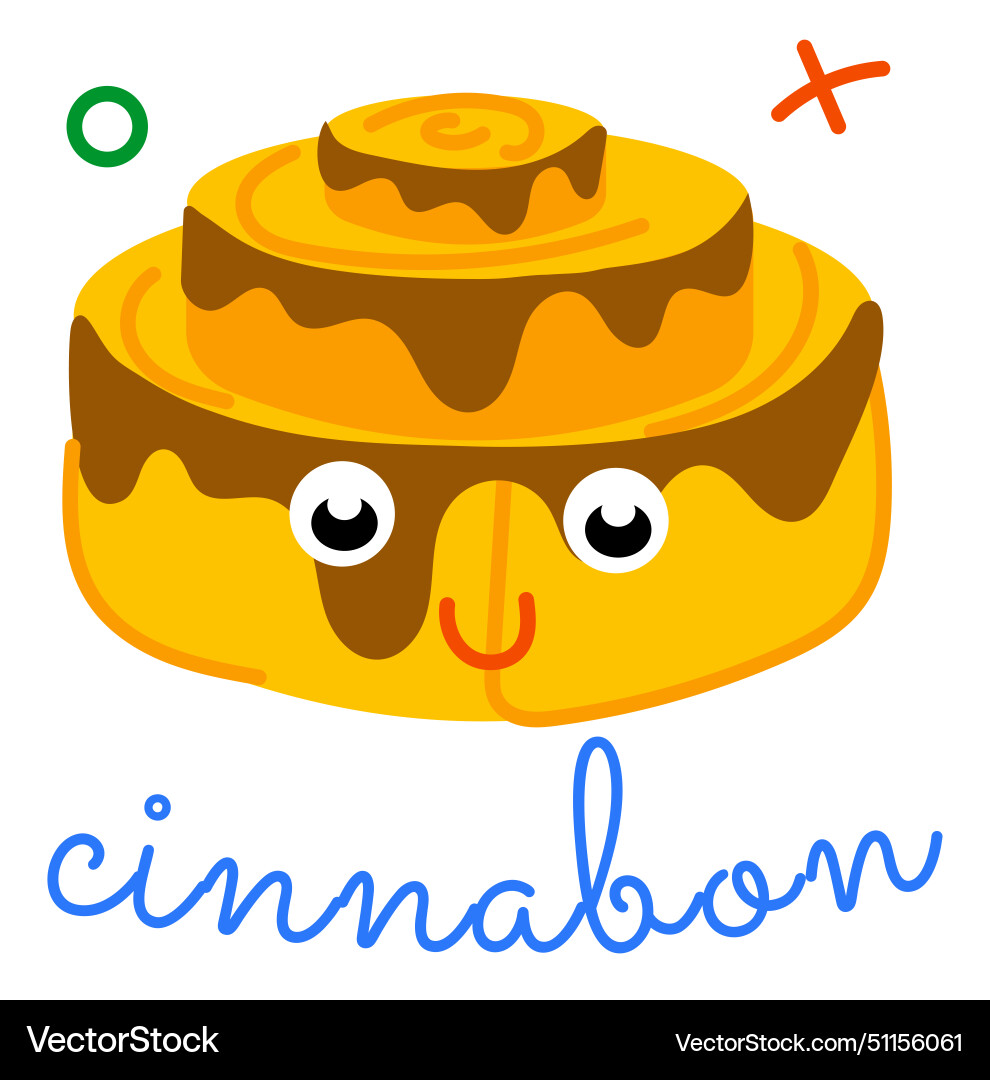 Cinnabon roll Royalty Free Vector Image - VectorStock