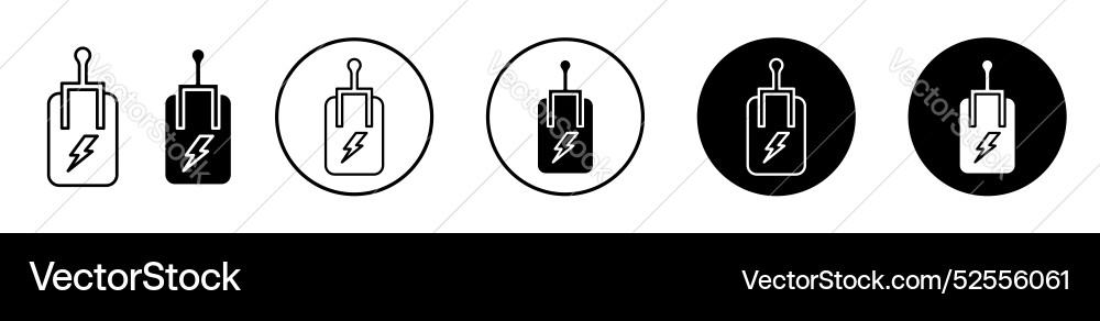 Circuit breaker icon set on white background Vector Image