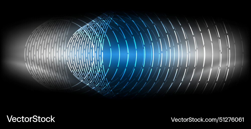 Electric blue light emitting from a sphere Vector Image