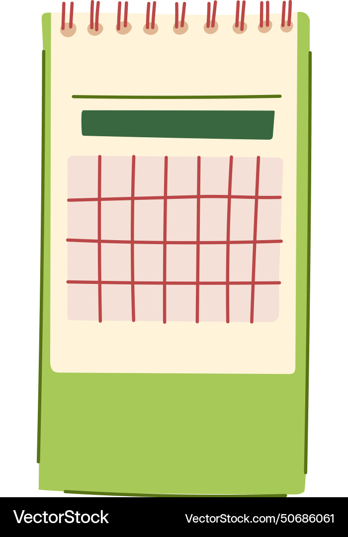 Event office calendar cartoon Royalty Free Vector Image