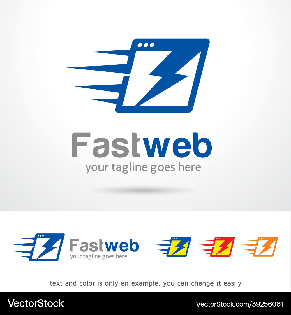 Schnelle Website Logo Vorlage Lizenzfreies Vektorbild