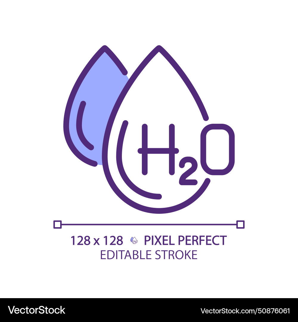 H2o rgb color icon Royalty Free Vector Image - VectorStock