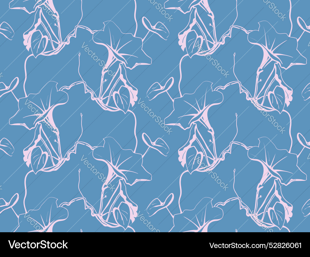 Hand drawn floral pattern design flower drawing Vector Image