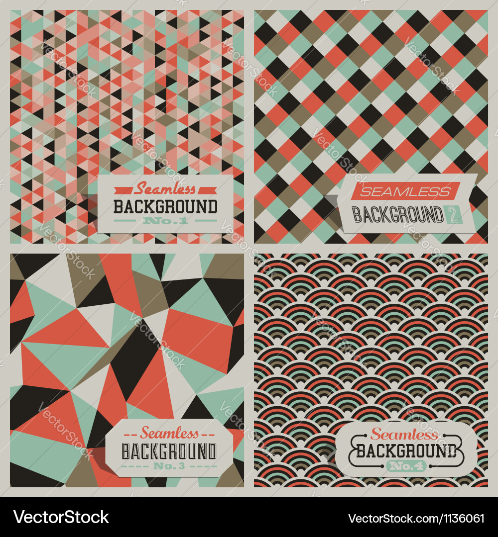 Retro Geometric Patterns Royalty Free Vector Image