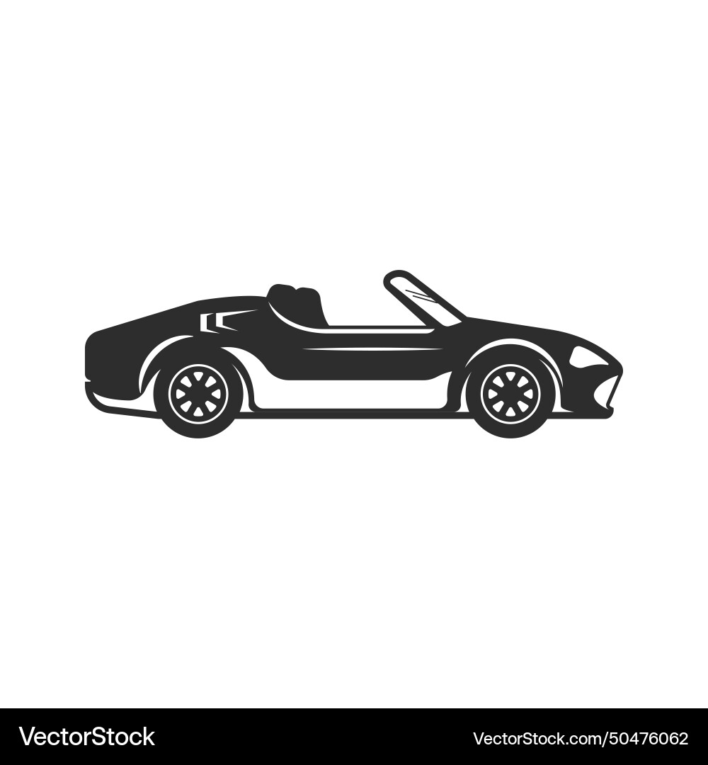 Black sport car element icon design template Vector Image