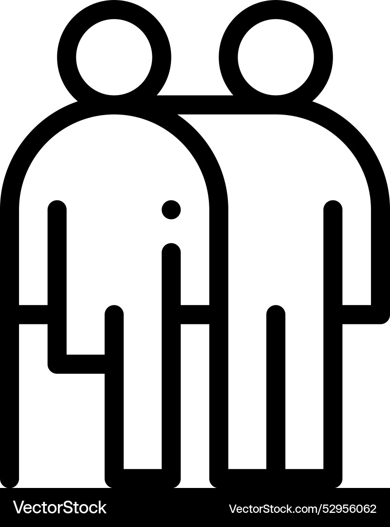 Disabled people icon thin linear style design Vector Image