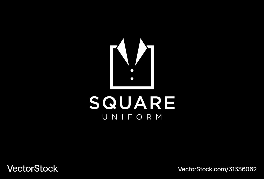 Square uniform for business logo design Royalty Free Vector