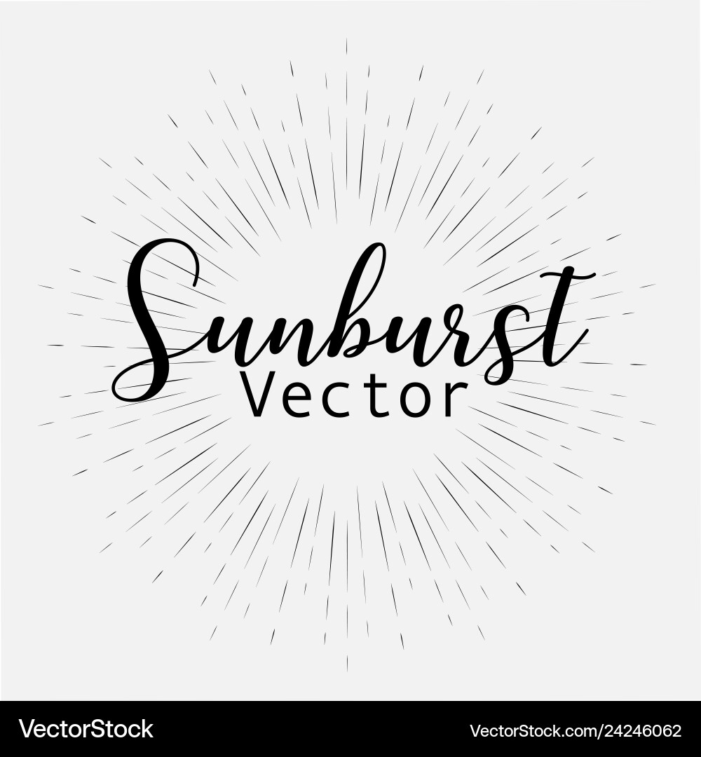 Sunburst style isolated on white background Vector Image